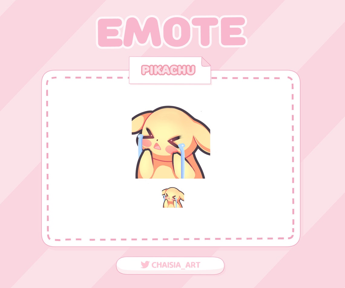 Pikachu Cry Sad Emote for Twitch Streamers/ Discord Youtube/ - Etsy