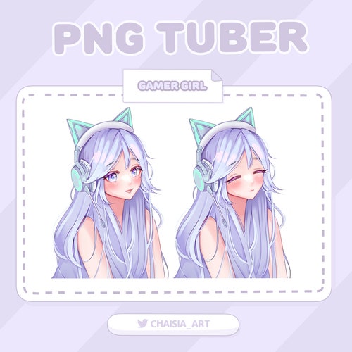 Gamer Girl PNG Tuber/pngtuber Avatar for Twitch Streamers - Etsy Canada