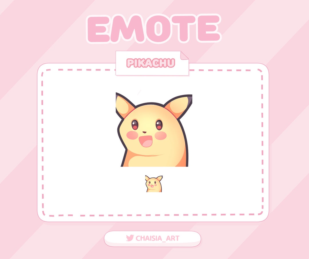 Pikachu Surprised Shocked Face Meme Emote for Twitch Streamers/ Discord ...