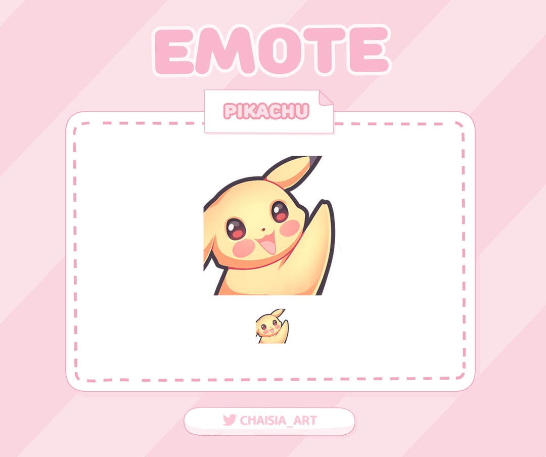 Pikachu Pokemon Hello Wave Emote for Twitch Streamers/ Youtube, Discord ...