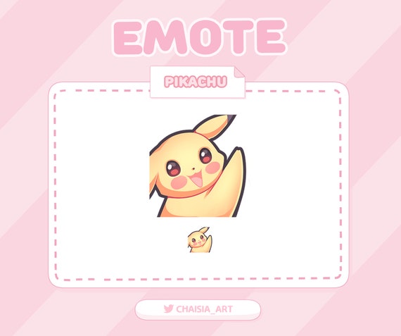 Pikachu Pokemon Hello Wave Emote for Twitch Streamers/ - Etsy