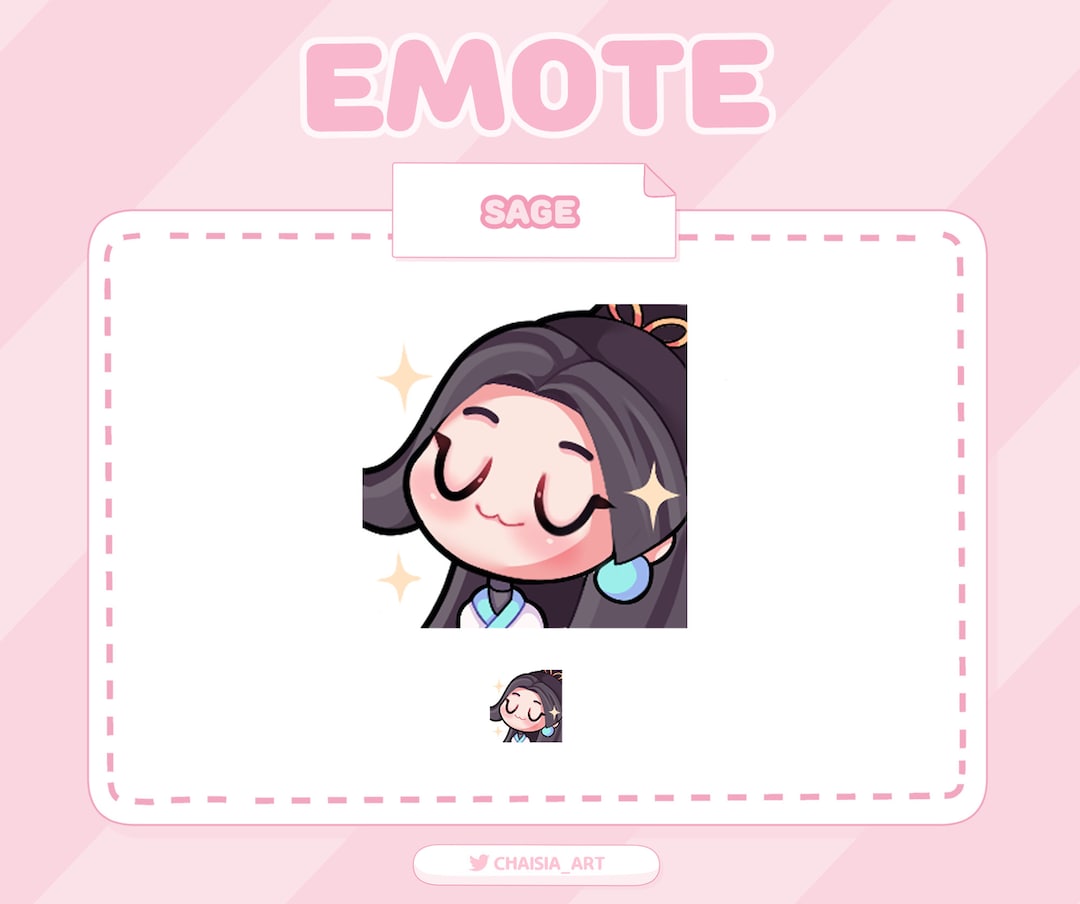Sage Uwu Emote Sticker for Twitch Streamers, Discord, Youtube/ Kawaii ...