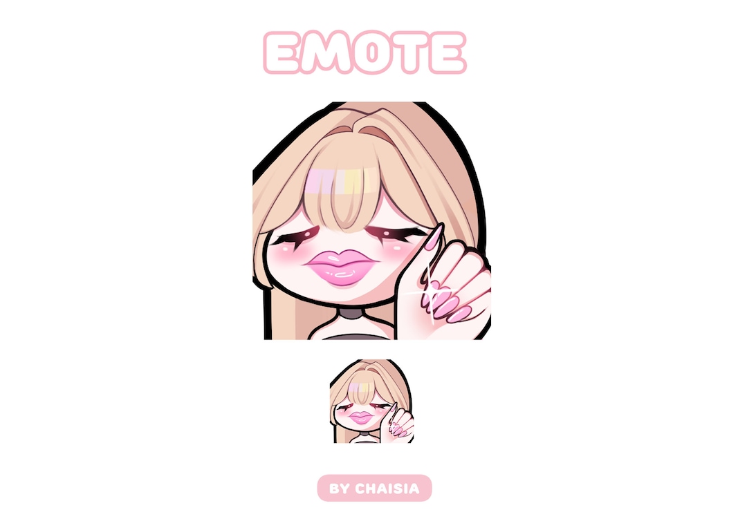 Anime Chibi Girl Blonde Hair Slay Cool Pretty Cute Emote Icon for ...