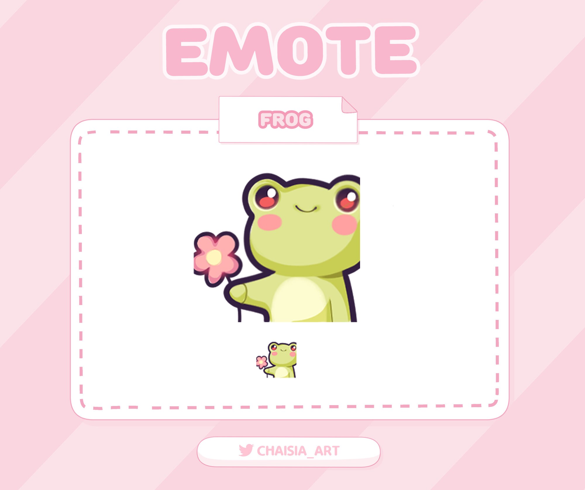 Cute Frog Flower Gift Emote for Twitch Streamers, Discord, Youtube ...