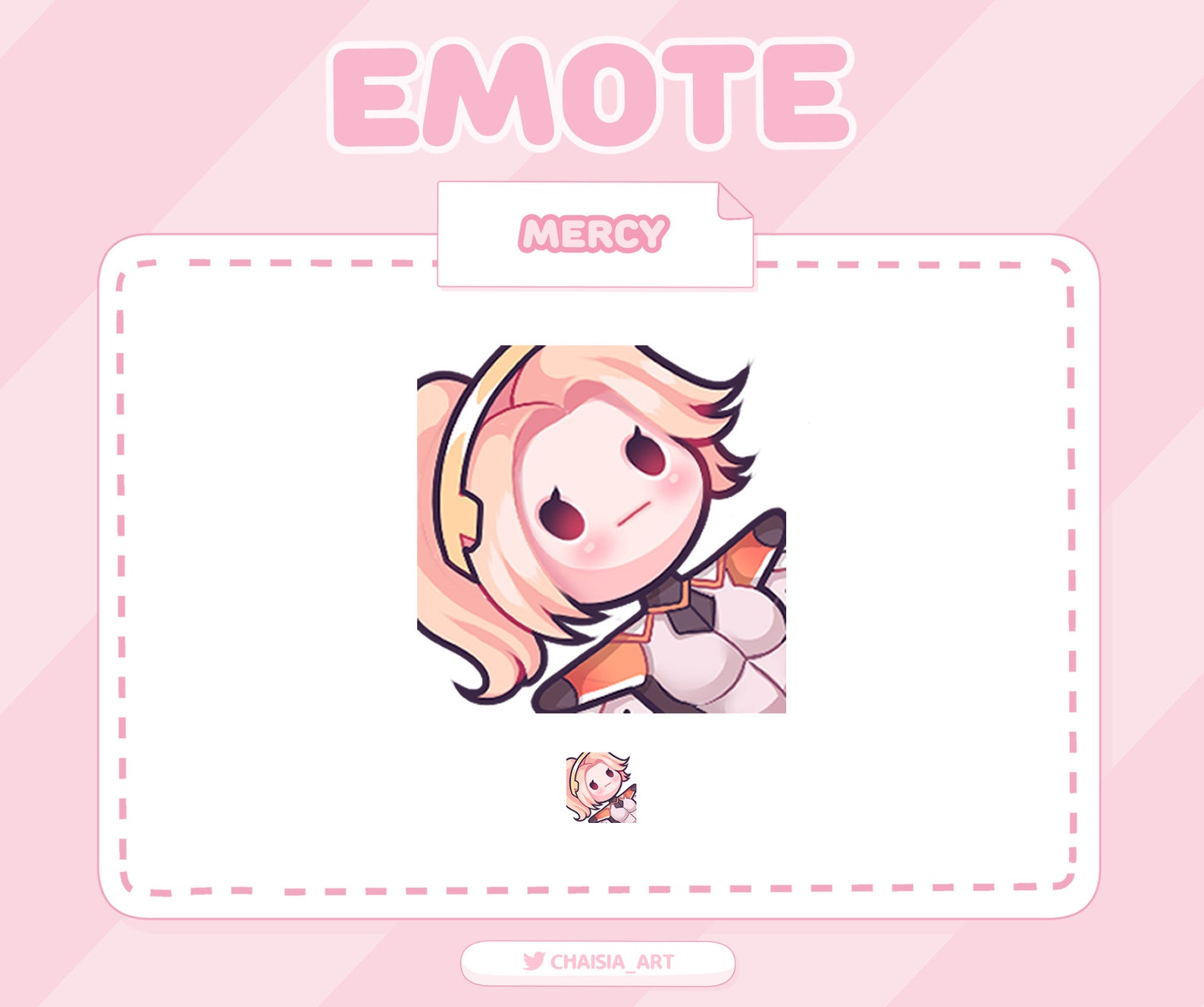 Cute Mercy Overwatch Ded Sticker Emote for Twitch Streamers, Discord ...