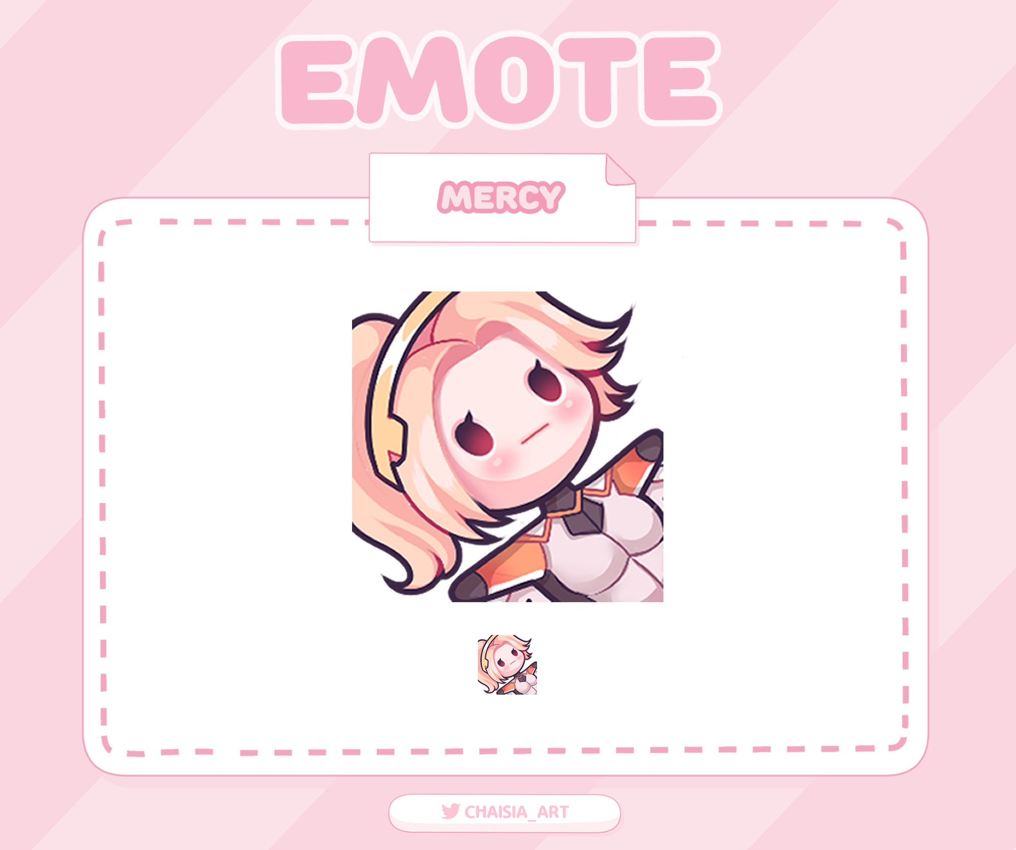 Cute Mercy Overwatch Ded Sticker Emote for Twitch Streamers, Discord ...