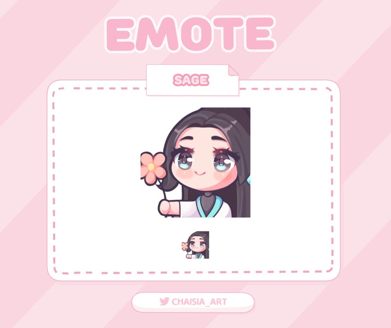 Valorant Sage Cute Flower Emote for Twitch Streamers, Discord, Youtube ...