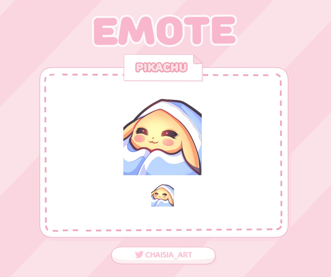 Pikachu Cozy Blanket Emote for Twitch Streamers/ Discord, Youtube/ Cute ...