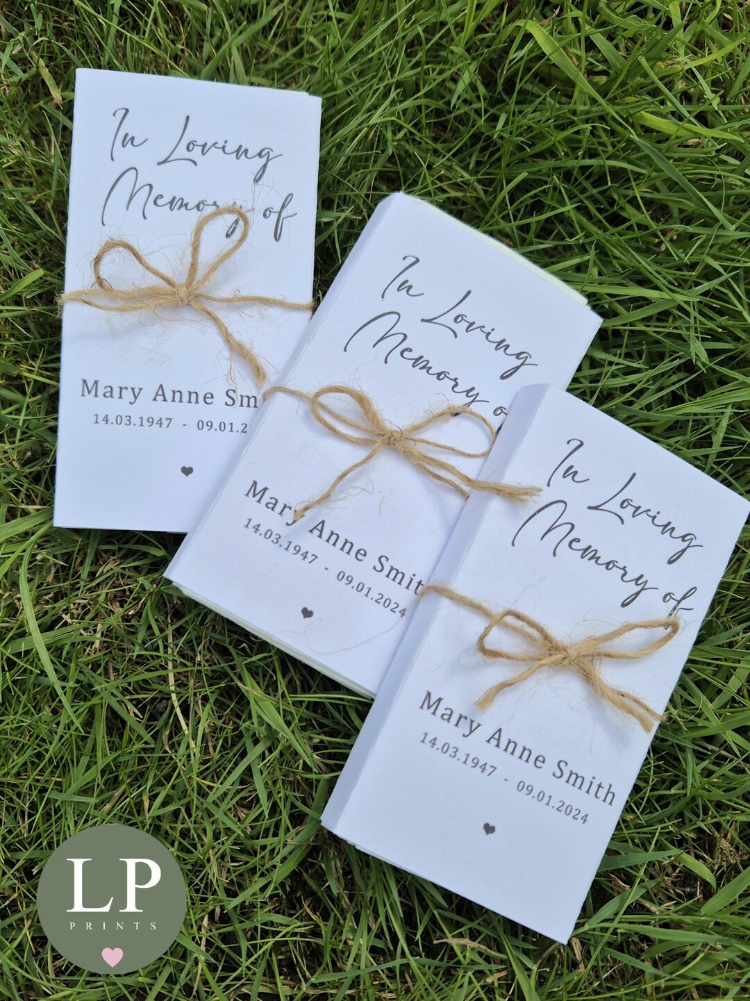 Funeral Tissues. Funeral Favour. in Loving Memory. Remembrance ...