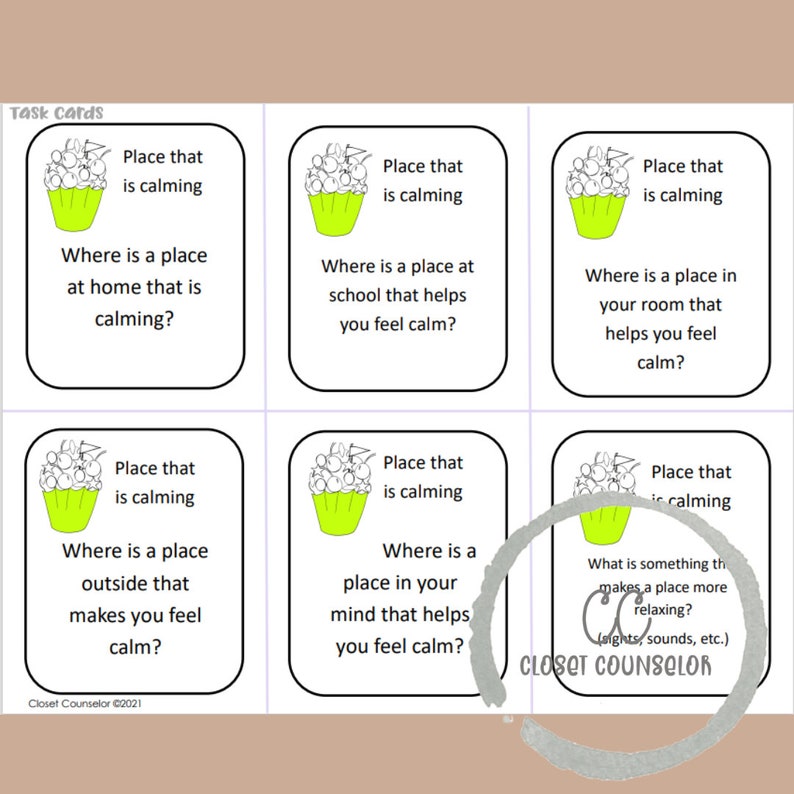 Cope-cakes: Worksheets and Game to Teach Coping Skills - Etsy