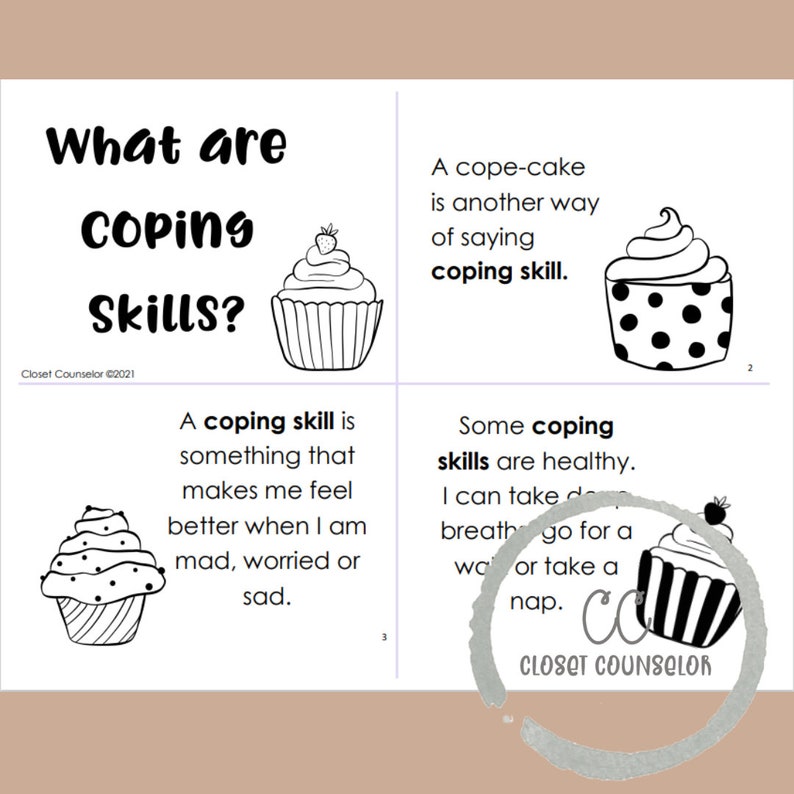 Cope-cakes: Worksheets and Game to Teach Coping Skills - Etsy