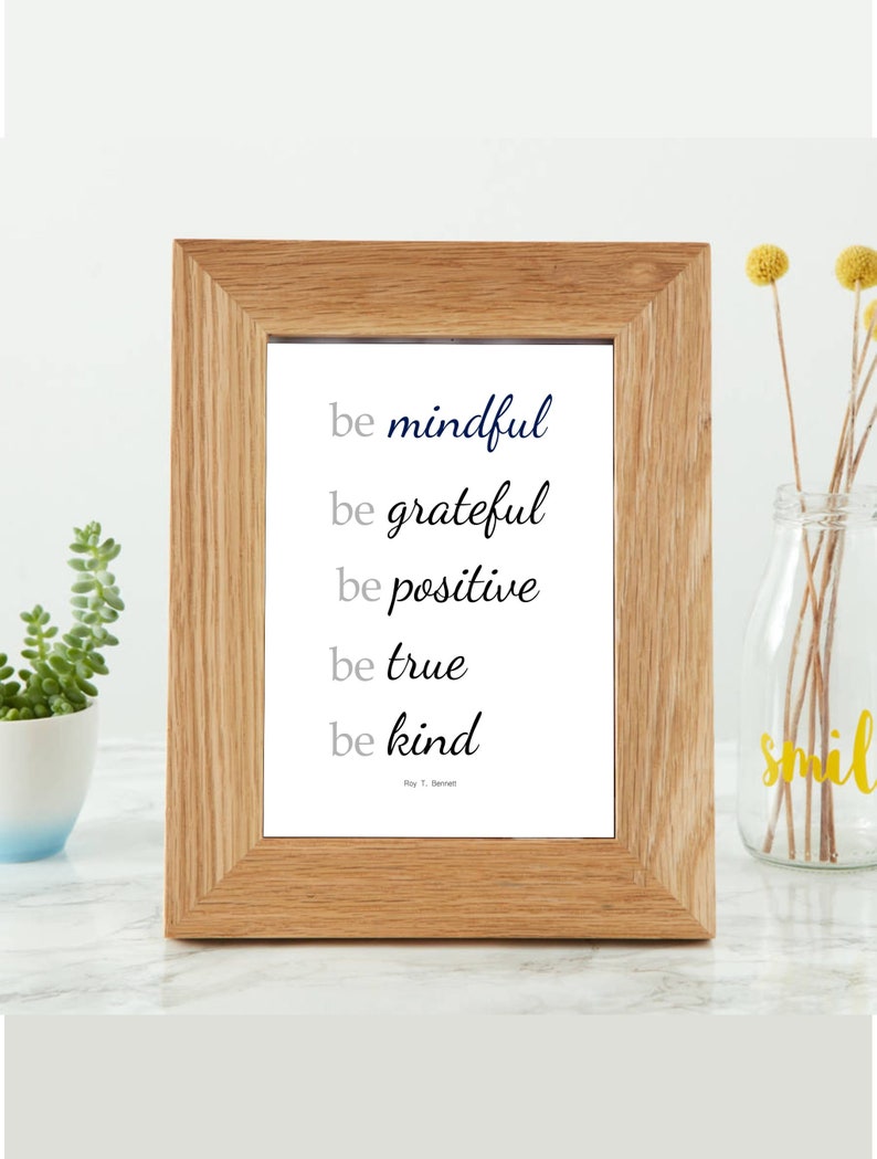 Be Mindful Be Grateful, Instant Download Printable, Wall Art - Etsy