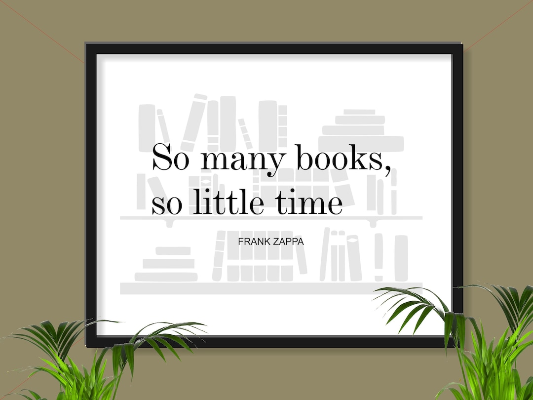 So Many Books, Downloadable Printable, Wall Art - Etsy