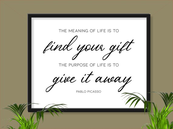 The Meaning of Life Downloadable Print Wall Art - Etsy