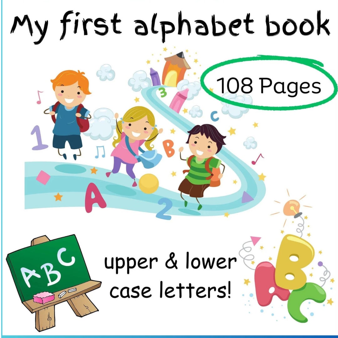 Preschool & Kindergarten Alphabet Workbook Activity. Fun Educational ...