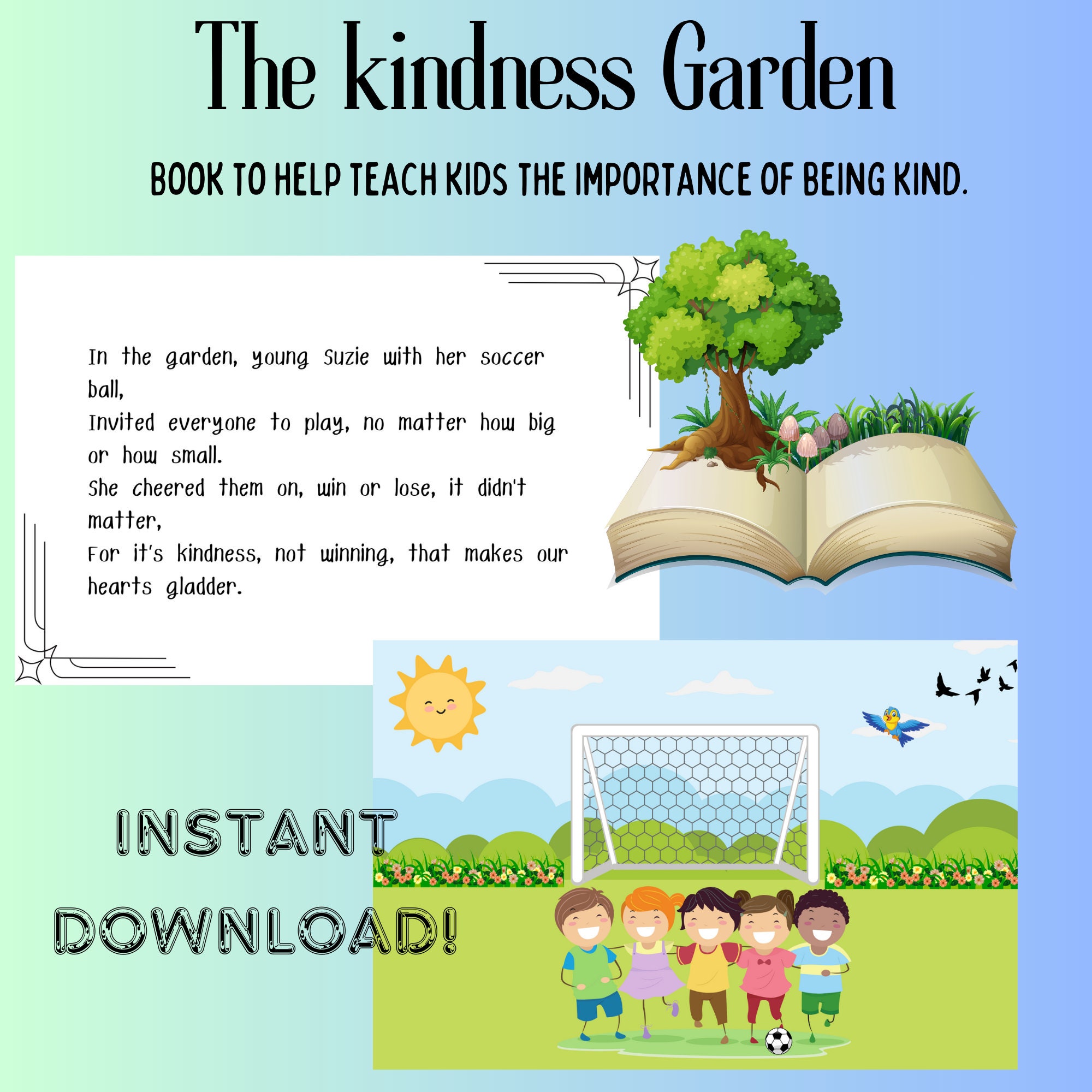 Printable Book About Kindness for Kids Digital Children's - Etsy