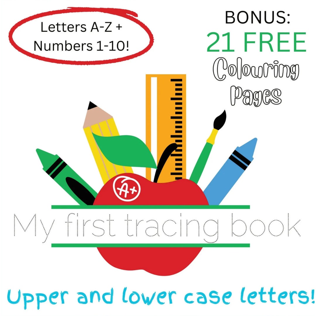 My First Tracing Book, Upper & Lower Case, Numbers 1-10 Preschool ...