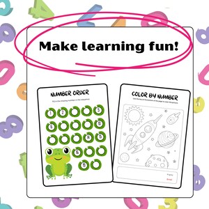 Preschool/kindergarten Fun Educational Workbook, Printable Learning ...