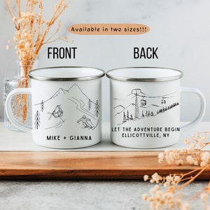 Personalized Ski Mug, Custom Couple Skiing Gift, Downhill Skier ...