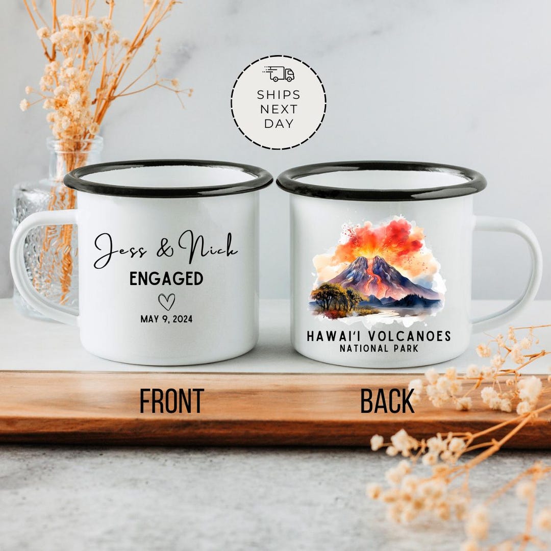 Hawai'i Volcanoes National Park Engagement Gifts for Couple Mug ...
