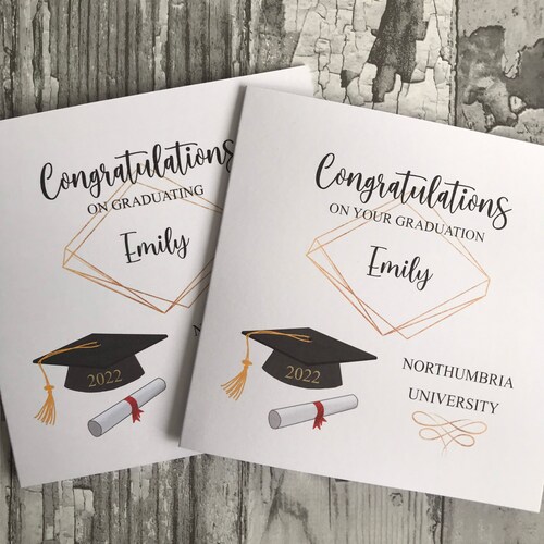 Graduation Map Card Personalised Graduation Card Graduated - Etsy