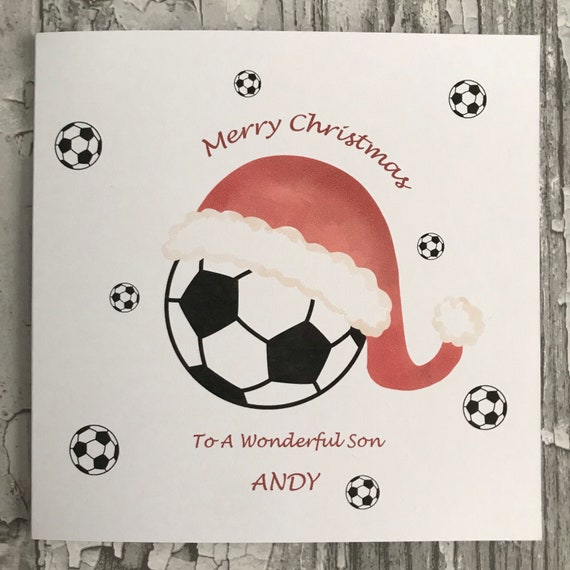 Personalised Football Christmas Card/football Christmas - Etsy UK