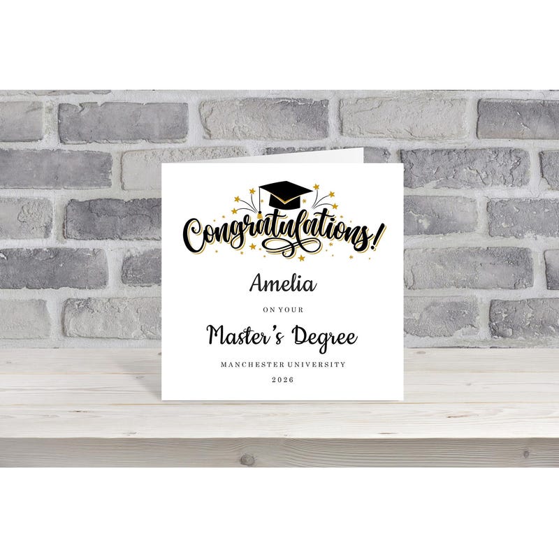 Masters Degree Card - Etsy UK