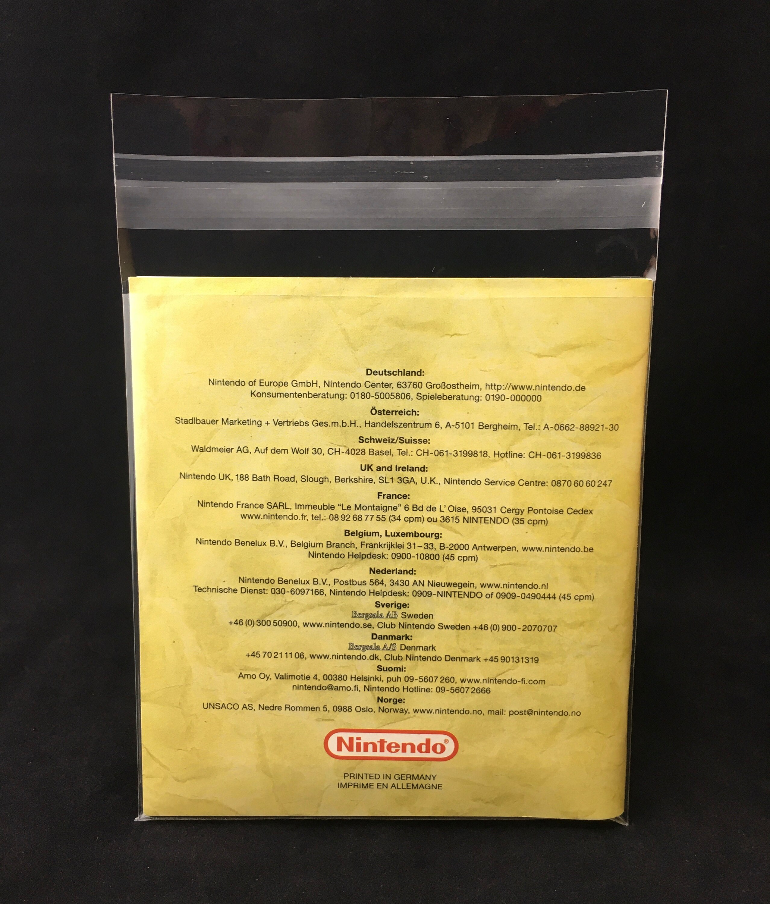 Game Boy Color / Advance - Instruction Manual Sleeves / Protectors (25 ...