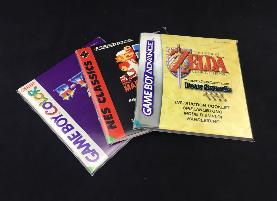 Game Boy Color / Advance - Instruction Manual Sleeves / Protectors (25 ...