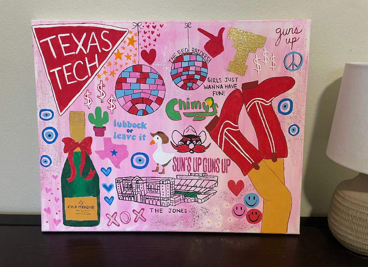 Custom College Collage Canvas Acrylic Preppy Canvas - Etsy