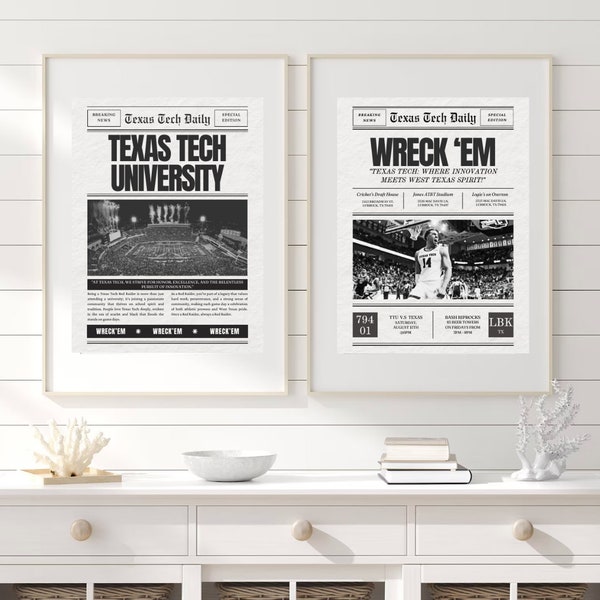 Texas Tech Vintage Print - Etsy