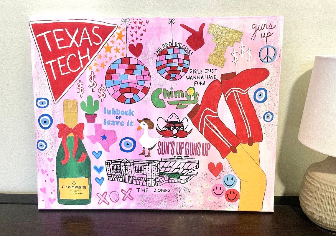 Custom College Collage Canvas Acrylic Preppy Canvas - Etsy