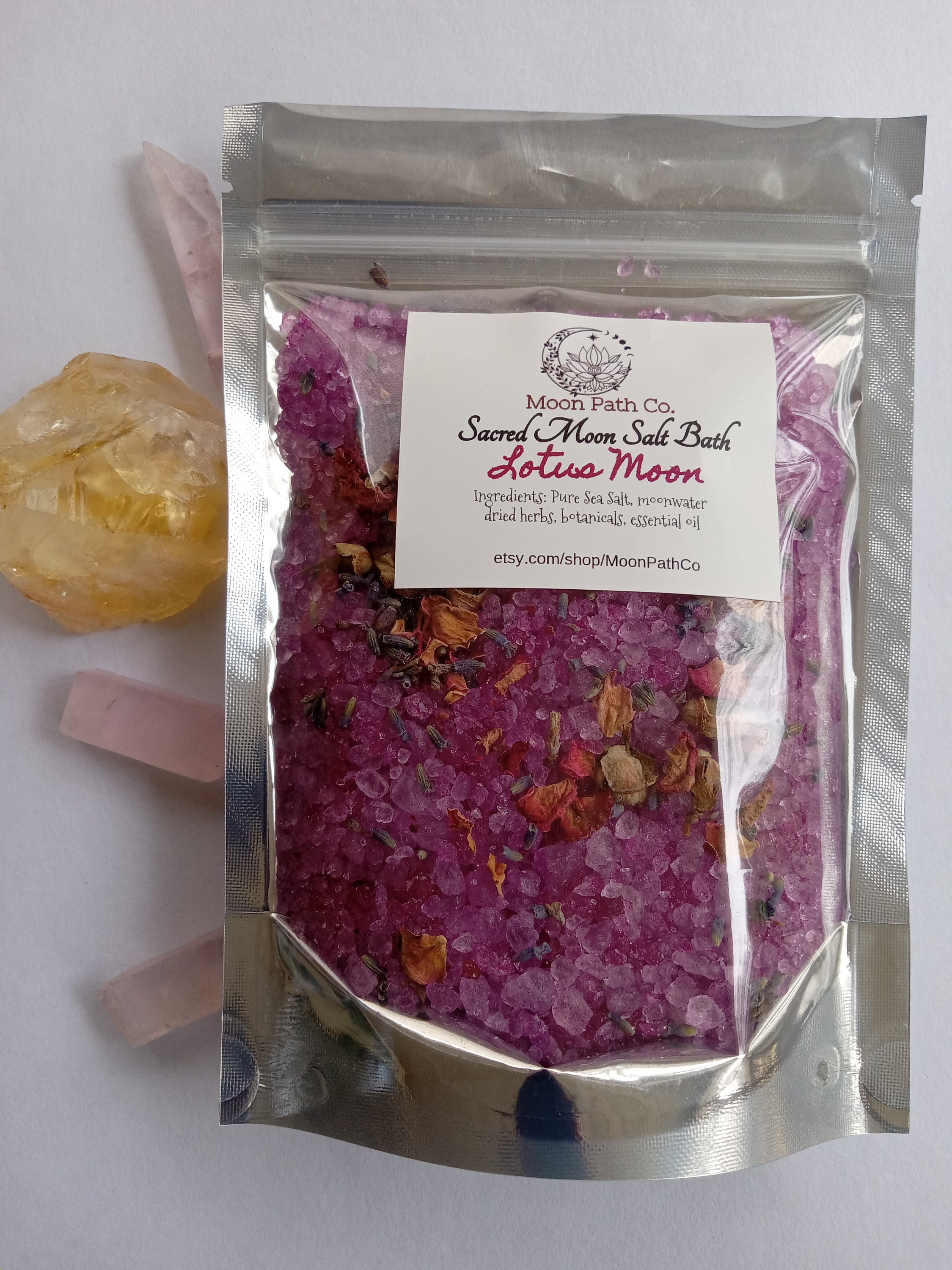 Lotus Moon Sacred Salt Bath/divine Feminine/spiritual Renewal - Etsy