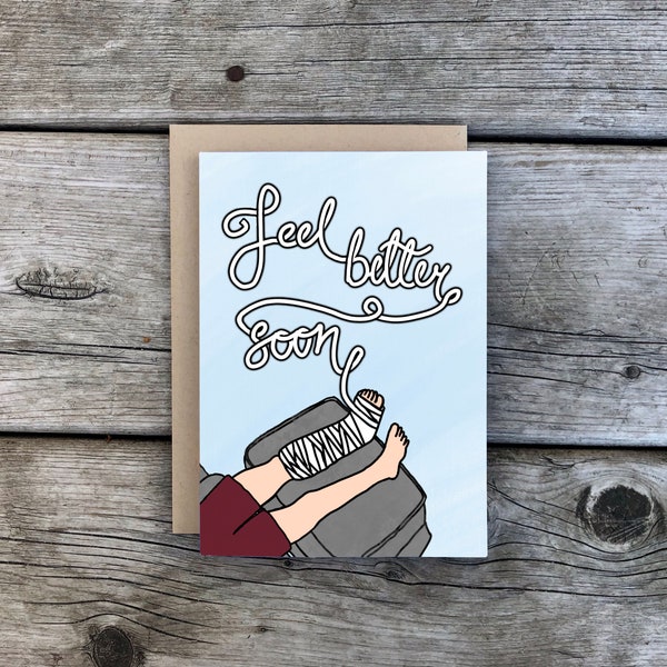 Broken Ankle Card - Etsy
