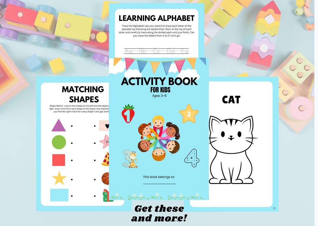 Play & Learn: Fun Activities for Kids (ages 3-6) - Etsy