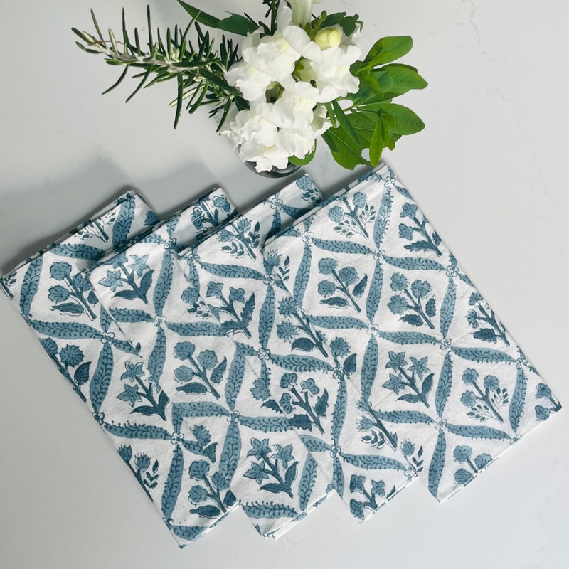 Block Print Napkins - Etsy