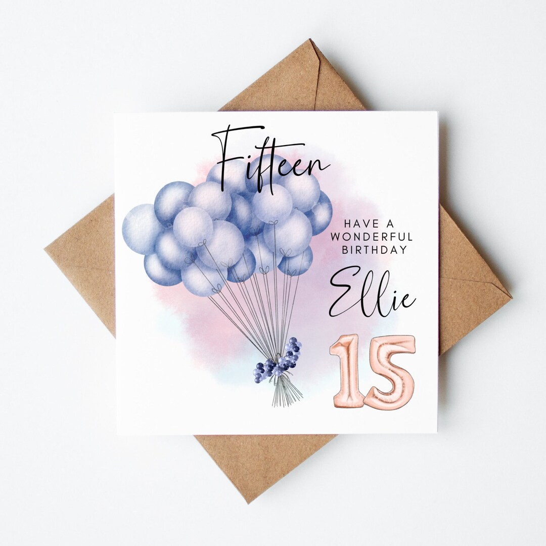 PERSONALISED 15TH BIRTHDAY Card 15th Birthday Card - Etsy