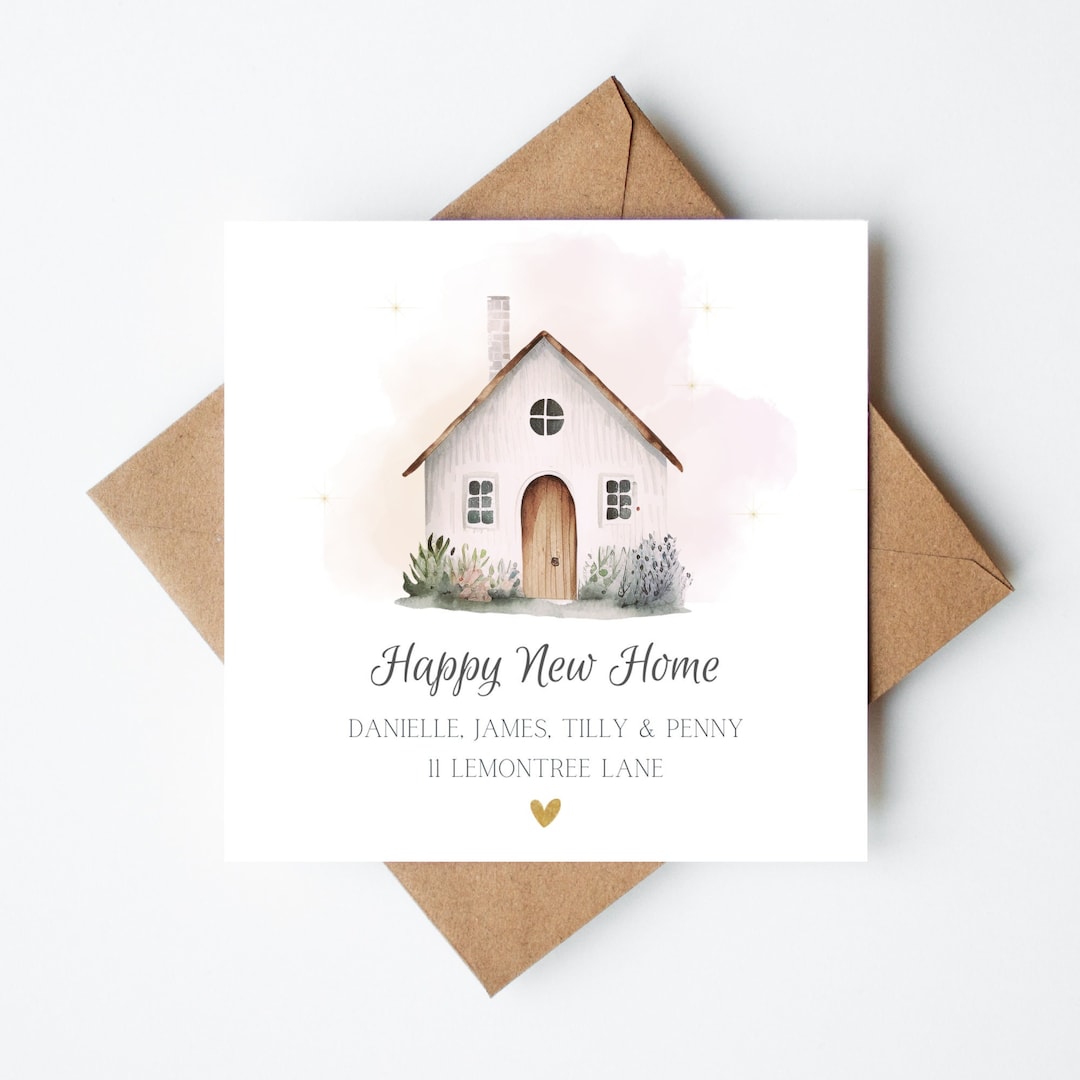PERSONALISED NEW HOME Card | Moving Home Card | New Home Gift ...