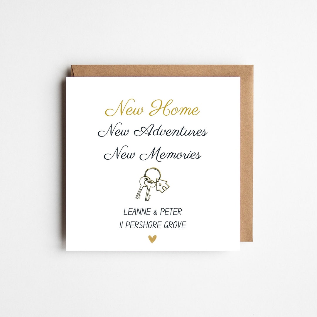 PERSONALISED NEW HOME Card Moving Home Card New Home Gift - Etsy
