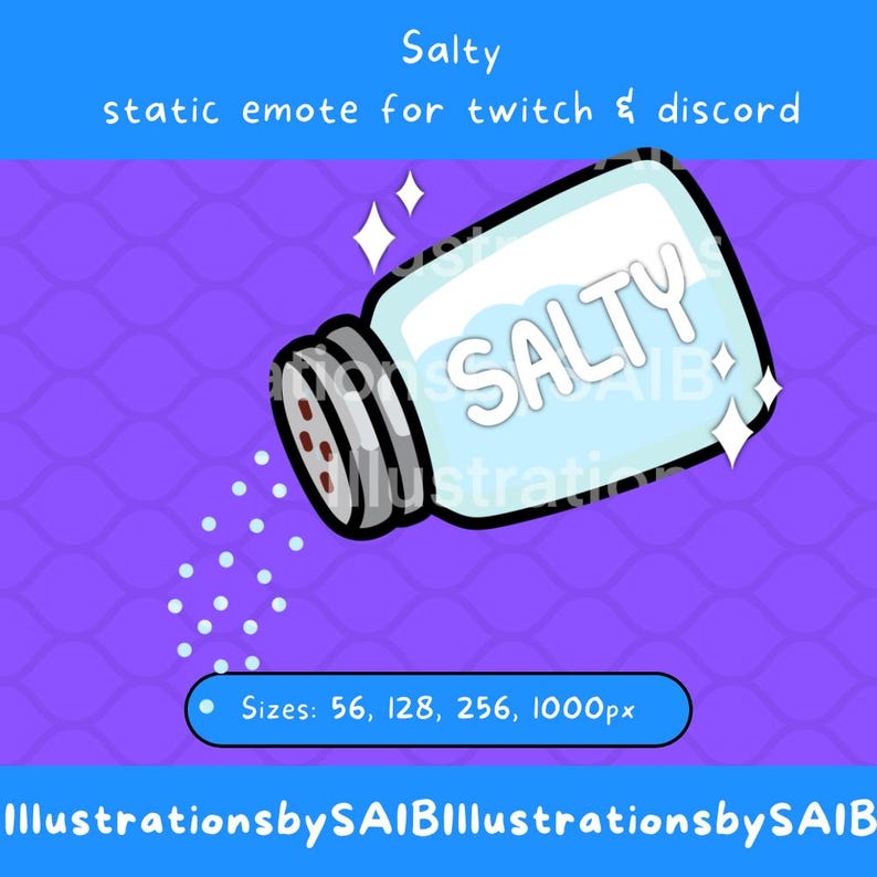 Shiny Salt Shaker Emote for Twitch & Discord - Etsy