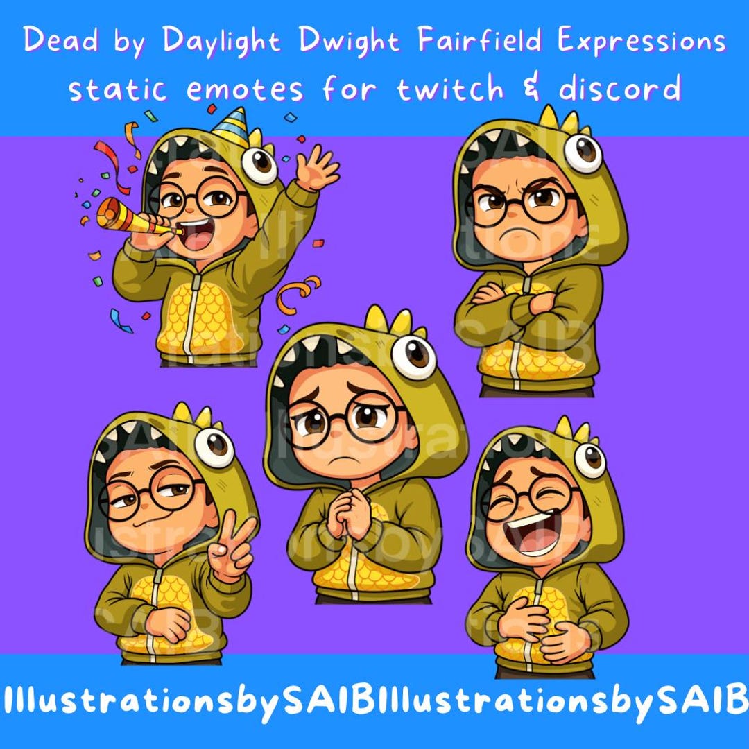 Dead by Daylight Dwight Fairfield Expression Emote Pack - Etsy