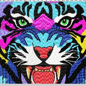 Tiger Machine Embroidery Watercolour Design Files, Tiger Symbol Year ...