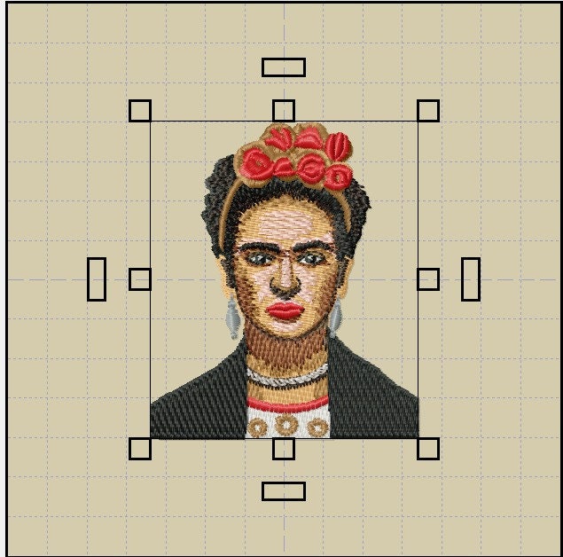 Frida Kahlo MACHINE EMBROIDERY Designrealistic Portrait - Etsy