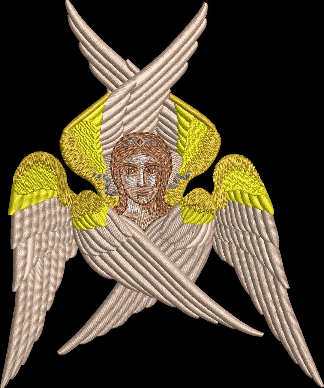 MACHINE EMBROIDERY DESIGN Seraph Cherub Angel Icon Cherub Red Six ...