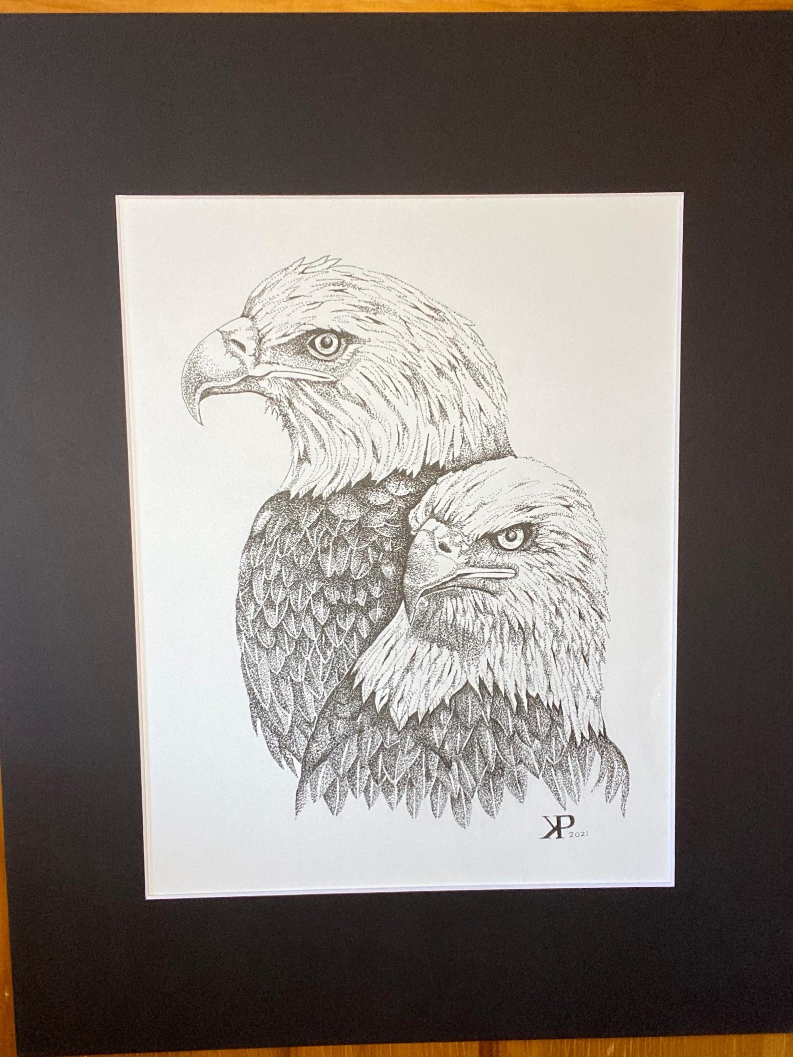 Pen and Ink Eagle Animal Drawing - Print From Original Art - Etsy