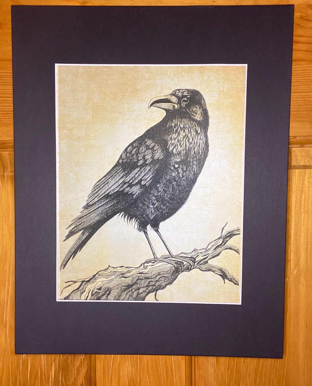 Pen and Ink Raven Drawing, Print From Original Artwork. - Etsy