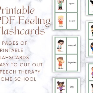 Vibrant Feelings Flashcards for Speech Therapy, Kids' Emotional ...
