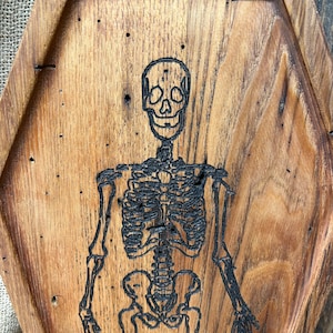 Coffin Skeleton Gothic Charcuterie Serving Tray Grazing Board Cheese ...