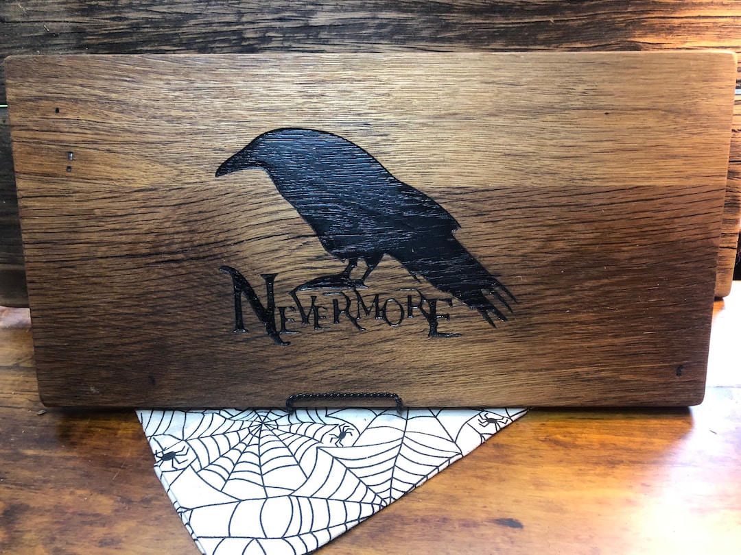 The Raven Nevermore Gothic Barn Wood Halloween Edgar Allen Poe Wall Art ...