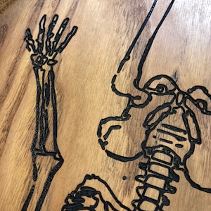 Coffin Skeleton Gothic Charcuterie Serving Tray Grazing Board Cheese ...